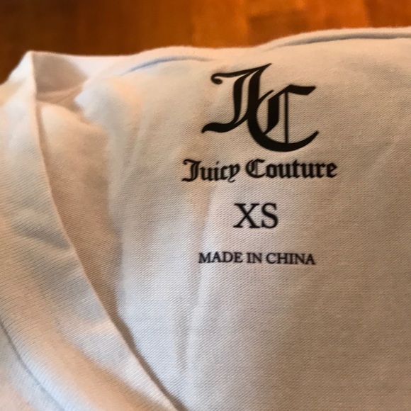 Juicy Couture | Tops | Juicy Rhinestone Logo White Tee Shirt Xs | Poshmark